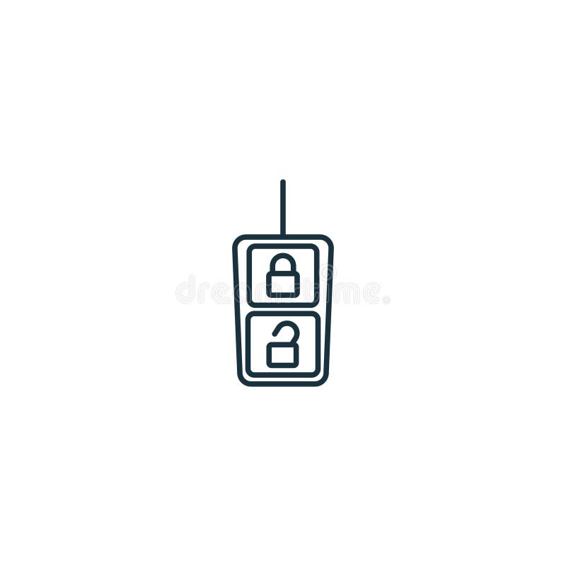 Remote Lock Icon. Monochrome Simple Sign from Security Collection Stock ... Remote Lock Icon. Monochrome Simple Sign from Security Collection Stock ...