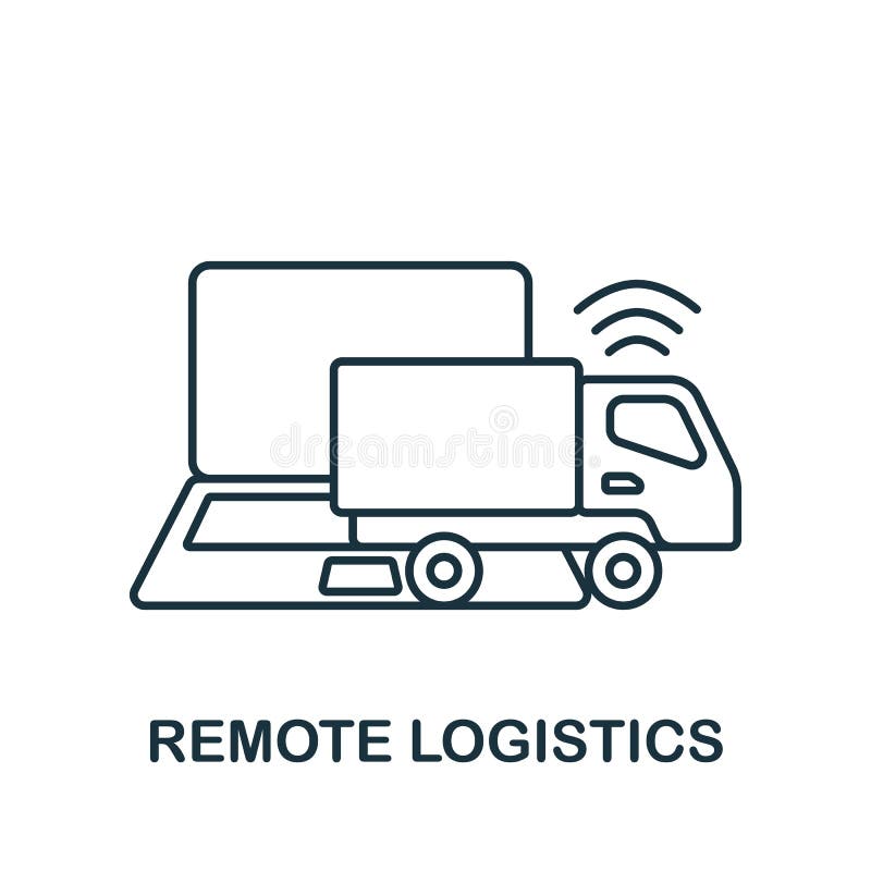 Logistics Line Icon. Monochrome Simple Logistics Outline Icon for ...