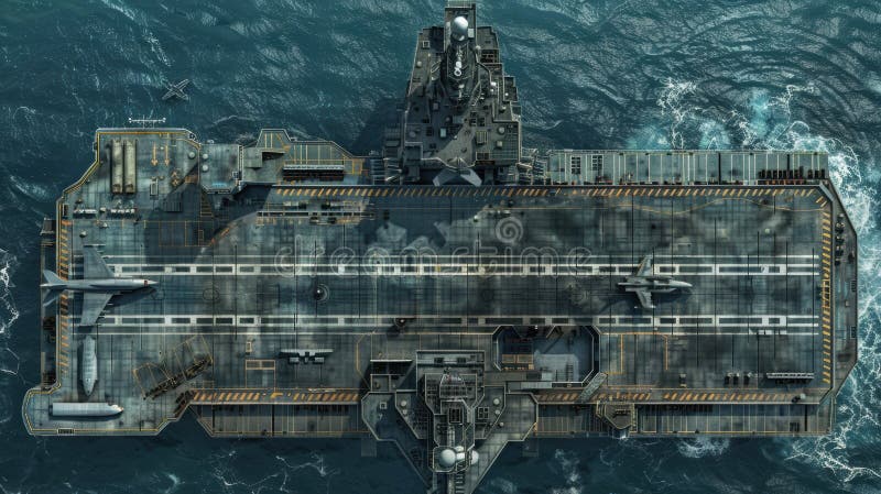 A Remote Military Airbase with Aircraft on the Shore of the Pacific ...