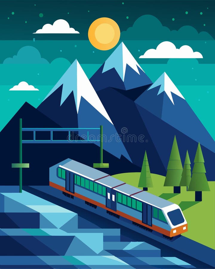 A Remote Mountain Train Station Its Solar Panels Providing a ...