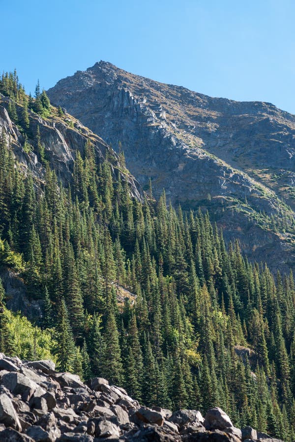 Mountainous Wilderness of Northern BC Canada Stock Image - Image of ...