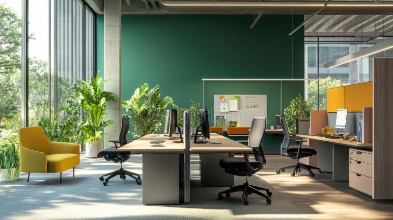 Remote Office Setups Enhancing Workplace Adaptability Stock ...