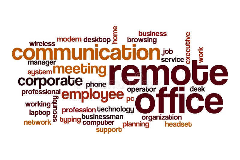 Remote Office Word Cloud Concept Stock Illustration - Illustration of ...