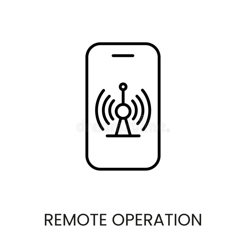Remote Operation Line Vector Icon for Packaging on Cctv Camera with ...