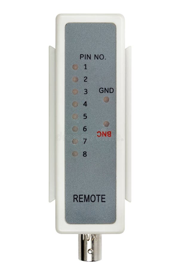 Remote Probe of Network Cable Tester Isolated on a White Background ...