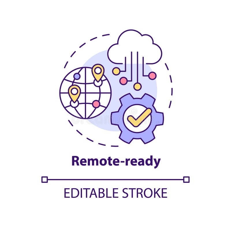 Remote-ready concept icon stock vector. Illustration of audio - 241127216