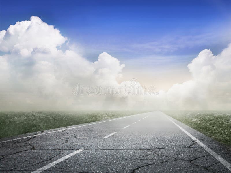 Remote Road stock image. Image of direct, bending, bright - 187993