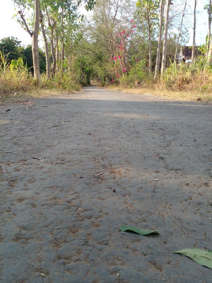 A Remote Road in the Village of Jedding, East Java, Indonesia Stock ...