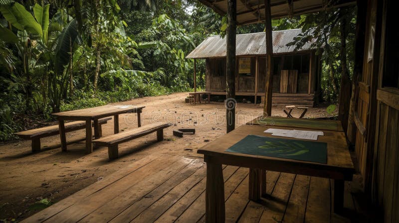 Remote School Experience in Jungle Setting Educational Content Serene ...