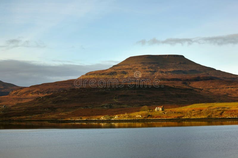 Remote Scotland Cottage stock image. Image of grass, bright - 21979627
