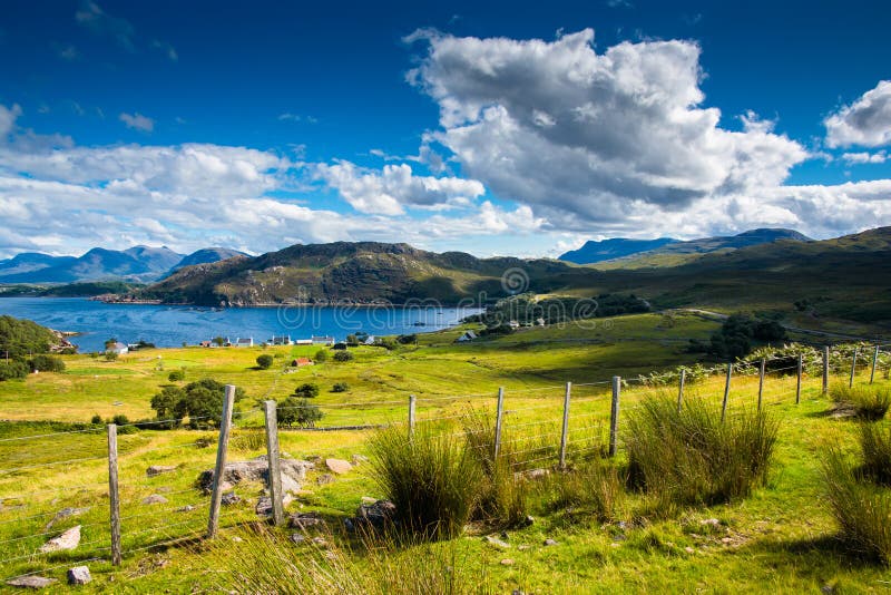 Remote Scottish Coastal Village Stock Photo - Image of coastal, fence ...
