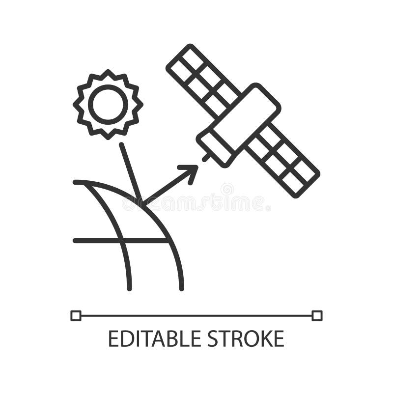 Remote Sensing Satellite Linear Icon Stock Vector - Illustration of ... Remote Sensing Satellite Linear Icon Stock Vector - Illustration of ...