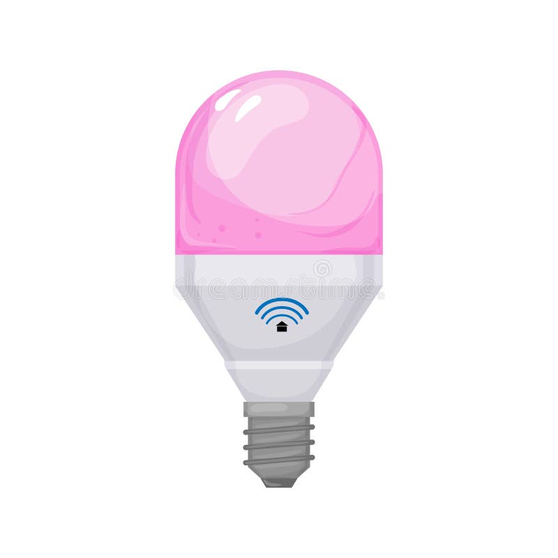 Remote Smart Light Bulb Cartoon Vector Illustration Stock Illustration ...
