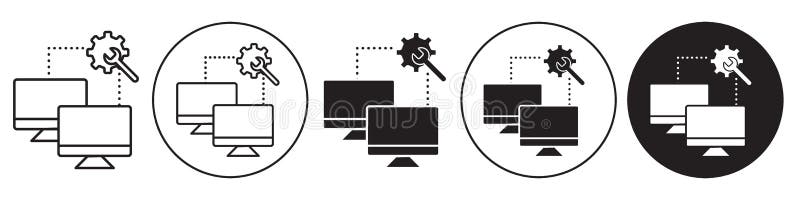 Remote Support Icon Vector Set Collection for Web Stock Vector ...