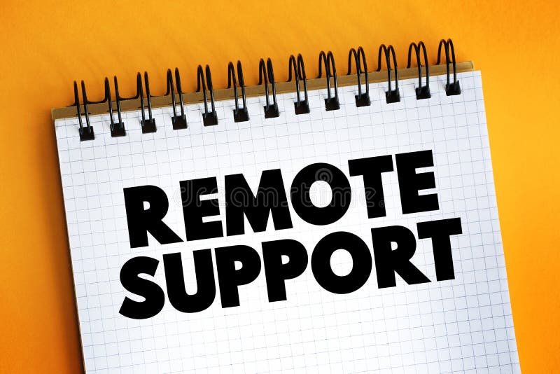 Remote Support Text on Notepad, Concept Background Stock Image - Image ...