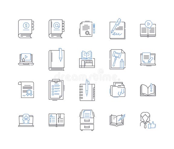 Remote Teaching Line Icons Collection. Virtual, Online, Distance, E ...
