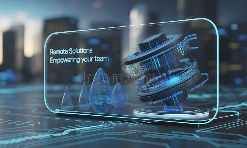 Remote Team Empowerment Solutions Stock Illustration - Illustration of ...