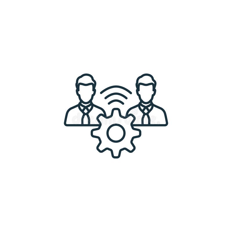Remote Team Management Icon. Monochrome Simple Remote Work Icon for ...