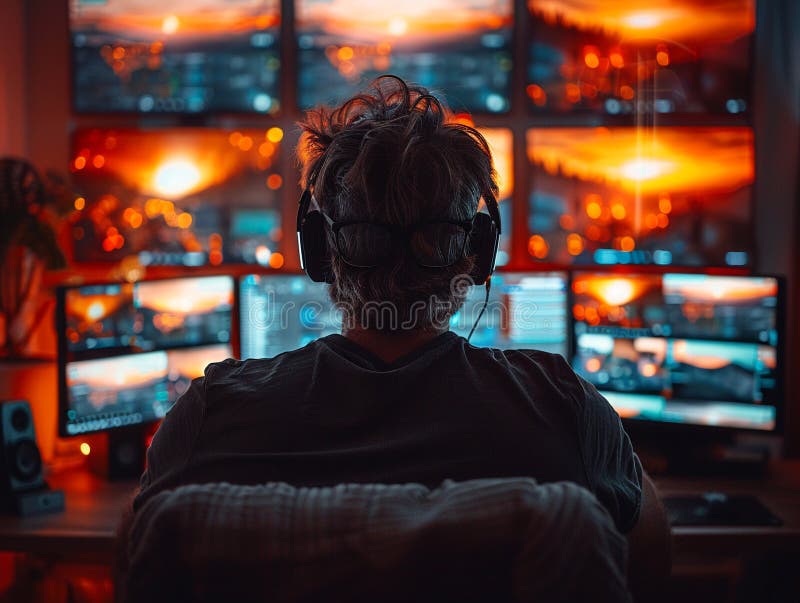 Remote Team Video Conference Planning Session Stock Image - Image of ...