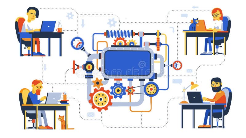 Remote Team Work on Development Complex Project Stock Video - Video of ...