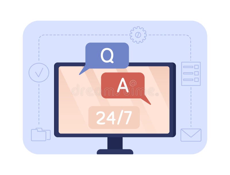 Remote Tech Support 2D Vector Isolated Illustration Stock Vector ...