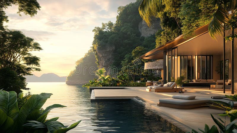A Remote Thai Beach with a Luxurious Beachfront Villa and Tropical ...