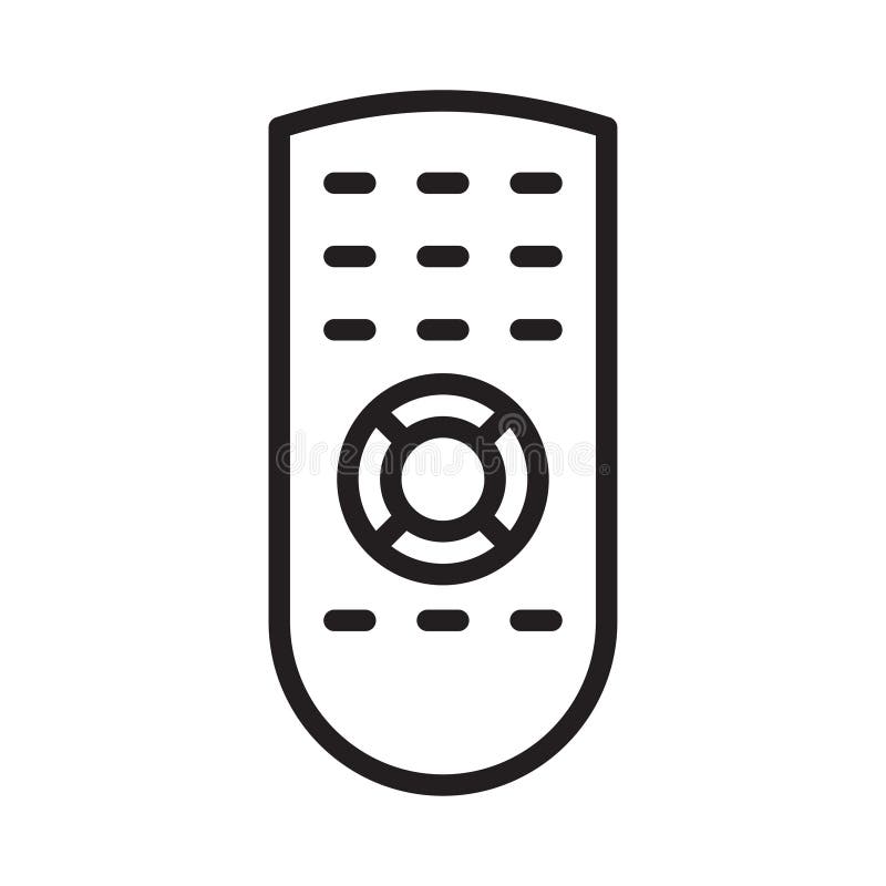 Remote Thin Line Vector Icon Stock Vector - Illustration of icons, line ...