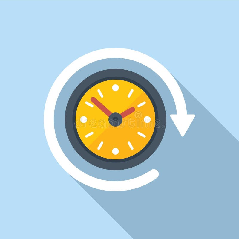 Remote Time Icon Flat Vector. Office Work Stock Vector - Illustration ...