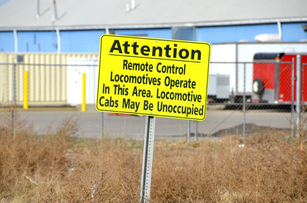 Remote Train Operation Sign Stock Image - Image of warning, remote ...