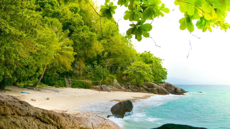 Remote Tropical Beach, Malaysia Stock Image - Image of sunny, isolated ...