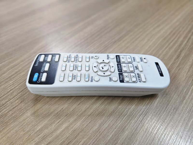 The Remote for Turning on the Projector is White Stock Image - Image of ...