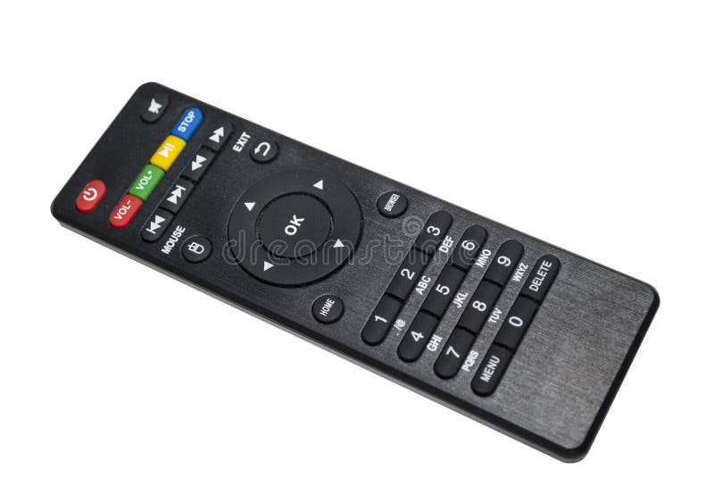 Remote Tv Electronics Multifunctional Black Stock Image - Image of ...