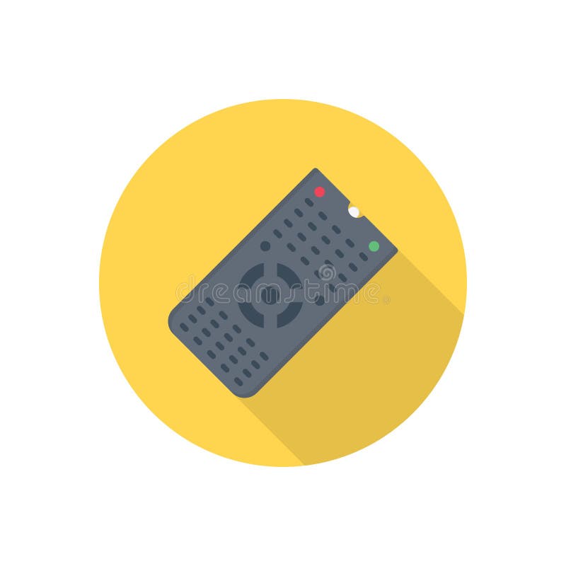 Remote Vector Flat Colour Icon Stock Vector - Illustration of ...