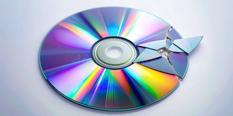 Remote View Realistic Broken Compact Disc Generative by AI Stock ...