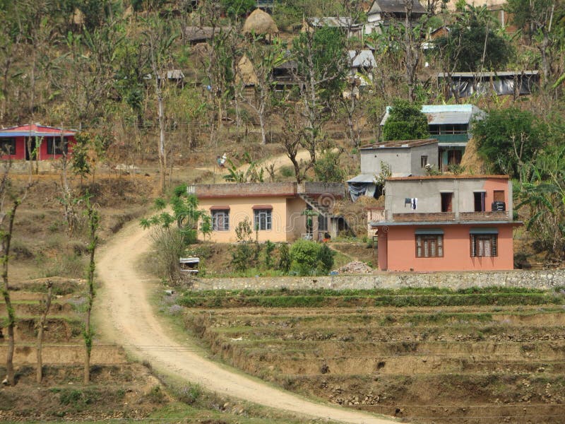 Mountain Village stock image. Image of plants, terraces - 39686717