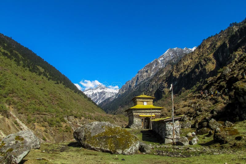 Remote village in Nepal stock photo. Image of journey - 294196258
