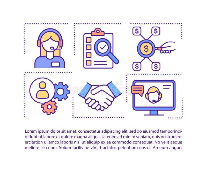 Remote Virtual Assistant Concept Icon with Text Stock Vector ...