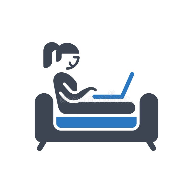 Remote Work Comfort Icon stock illustration. Illustration of symbol ...