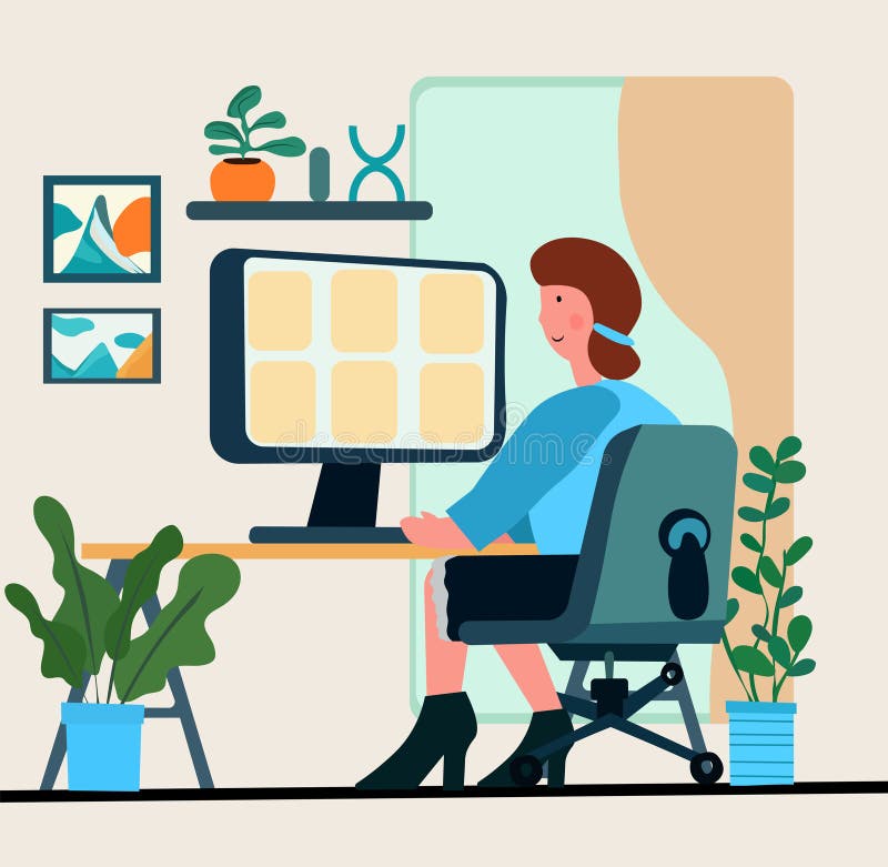 Remote Professionals Stock Illustrations – 244 Remote Professionals ...