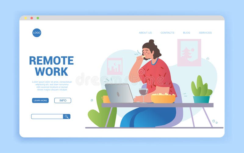 Remote Work Disadvantages Concept Stock Vector - Illustration of ...