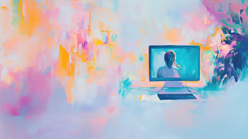 Remote Work Essentials Home Office Setup Digital Workspace Graphic ...