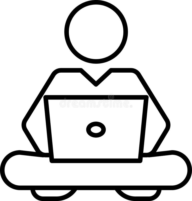 Remote Work Icon. Home Office. Telecommuting. Working from Home Stock ...