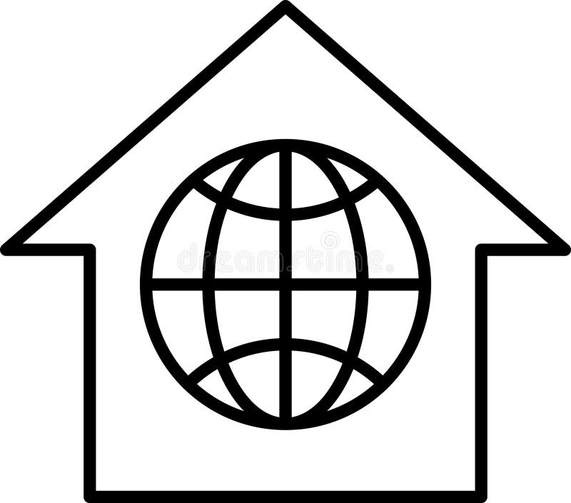 Remote Work Icon. Home Office. Telecommuting. Working from Home Stock ...