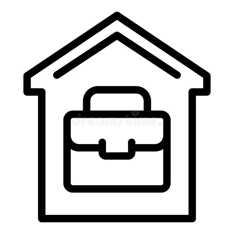 Remote Work Icon, Outline Style Stock Vector - Illustration of internet ...