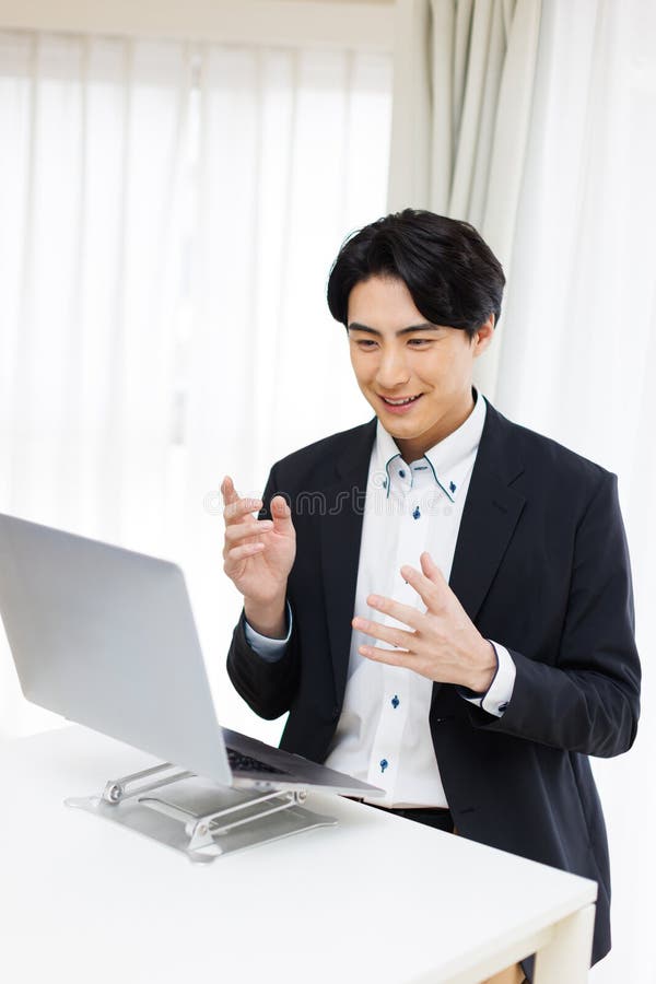 Remote work image stock image. Image of room, laptop - 283229707