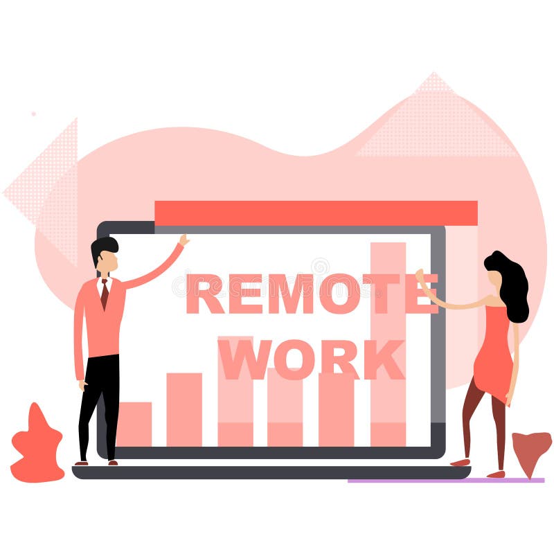 Remote Work Infographics. Work at Home. Vector Illustration Stock ...