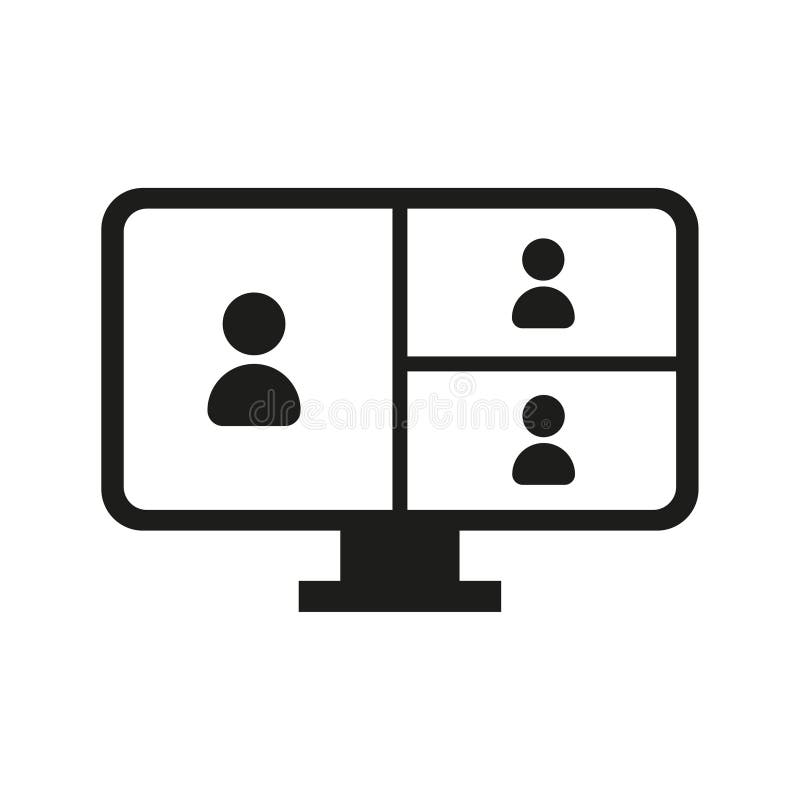 Remote Work. Remote Learning or Online Video Meeting. Vector ...