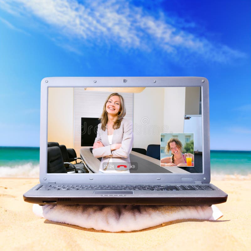 Remote work stock photo. Image of display, conference - 56030154