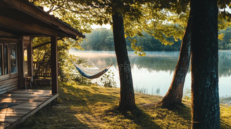 Remote Work in Nature Setting Stock Image - Image of retreat ...