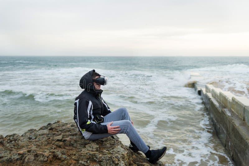 Remote Work Online with Immersion Stock Photo - Image of technology ...